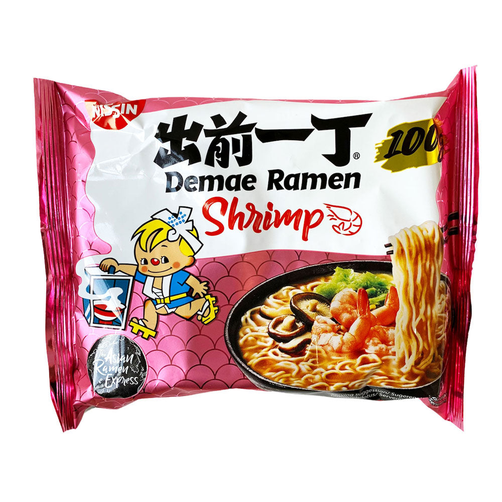 Instant Noodles Demae Ramen Shrimp Flavour Nissin 100g – Asian Foods ...